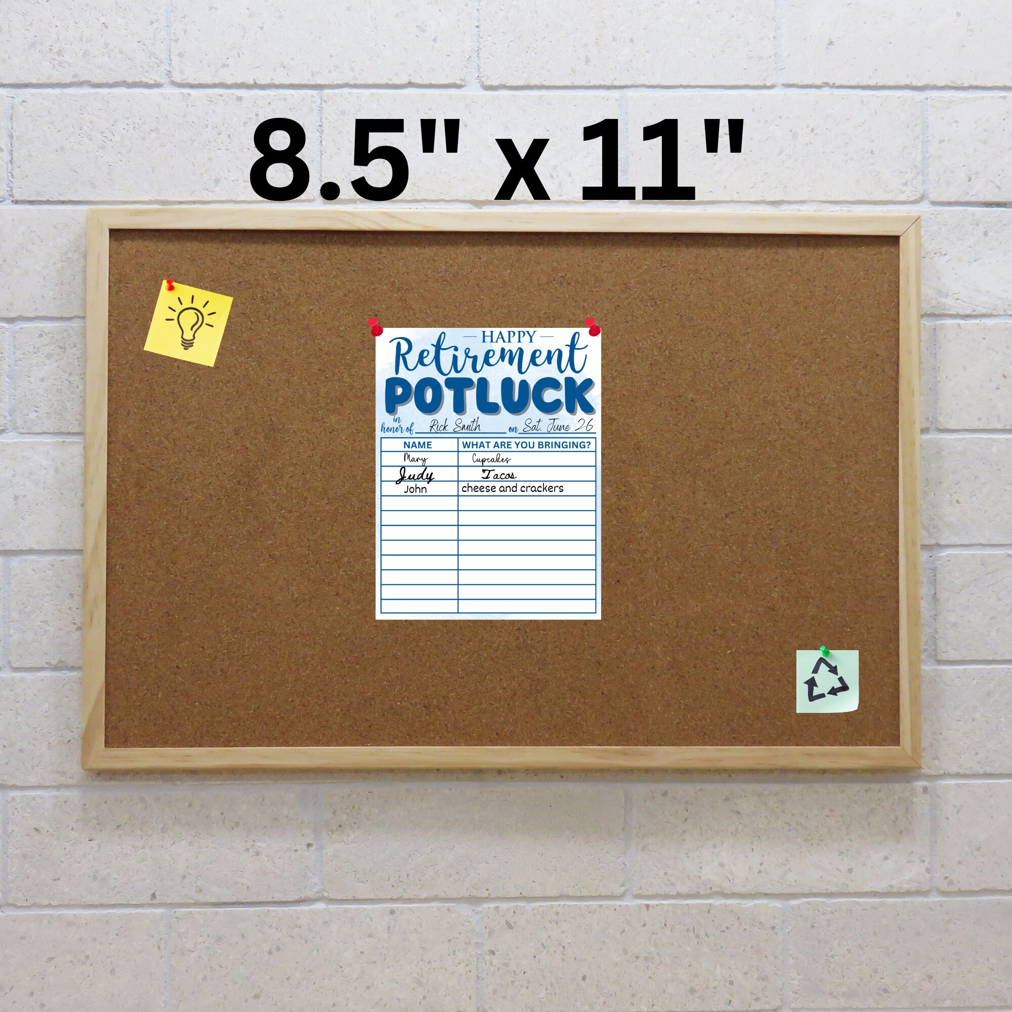 Downloadable Potluck Sign-up Sheet | Office Potluck | Retirement Party ...