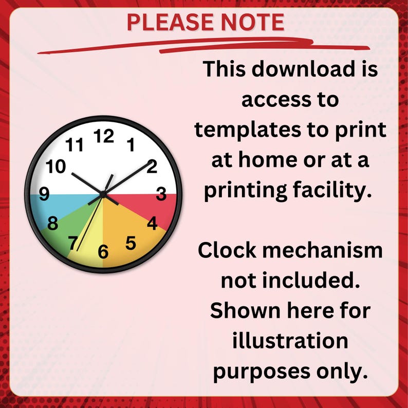 Editable Daily Schedule Clock for Children, Kid's After School Clock ...