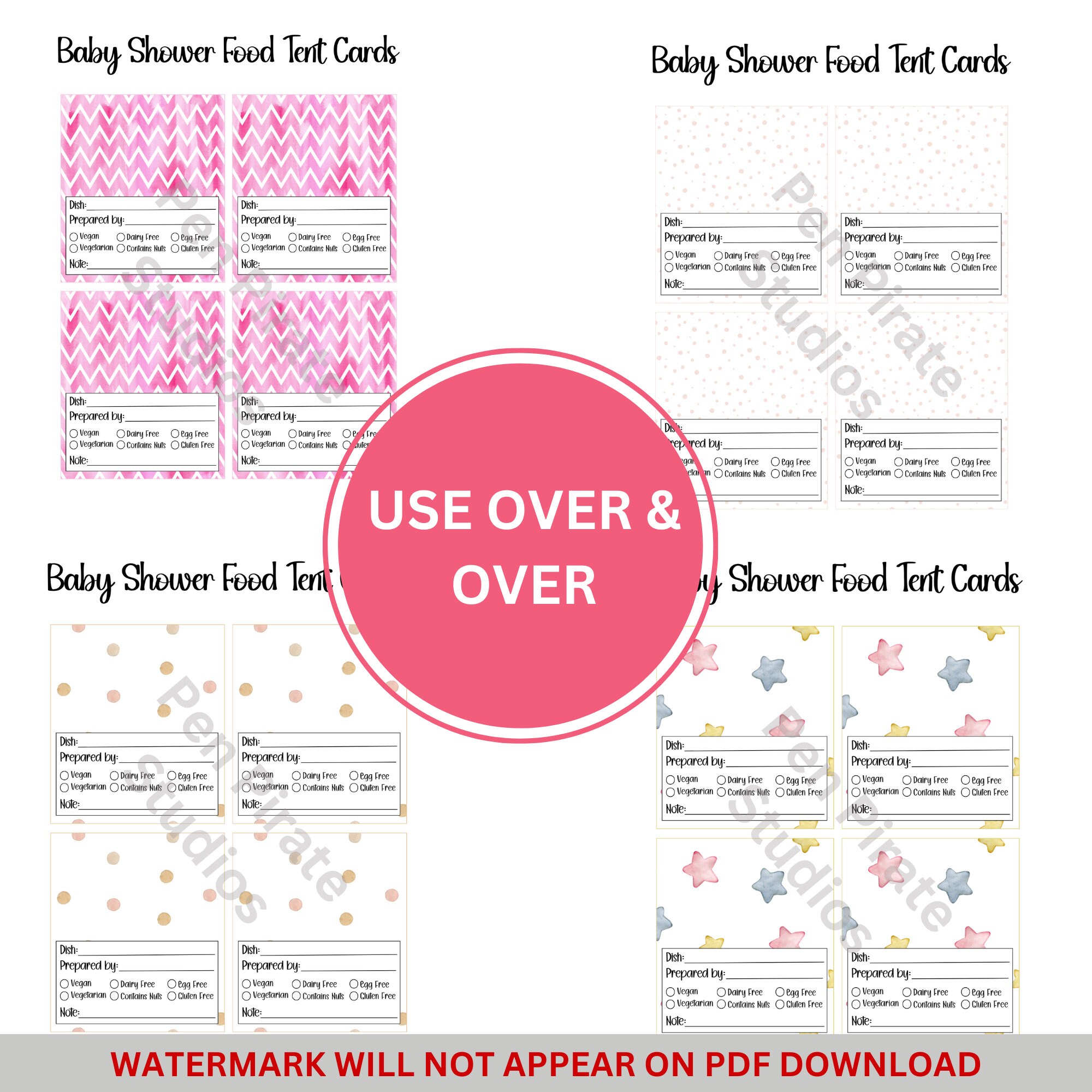 Downloadable Potluck Table Labels | Baby Shower Bundle | Baby Boy ...