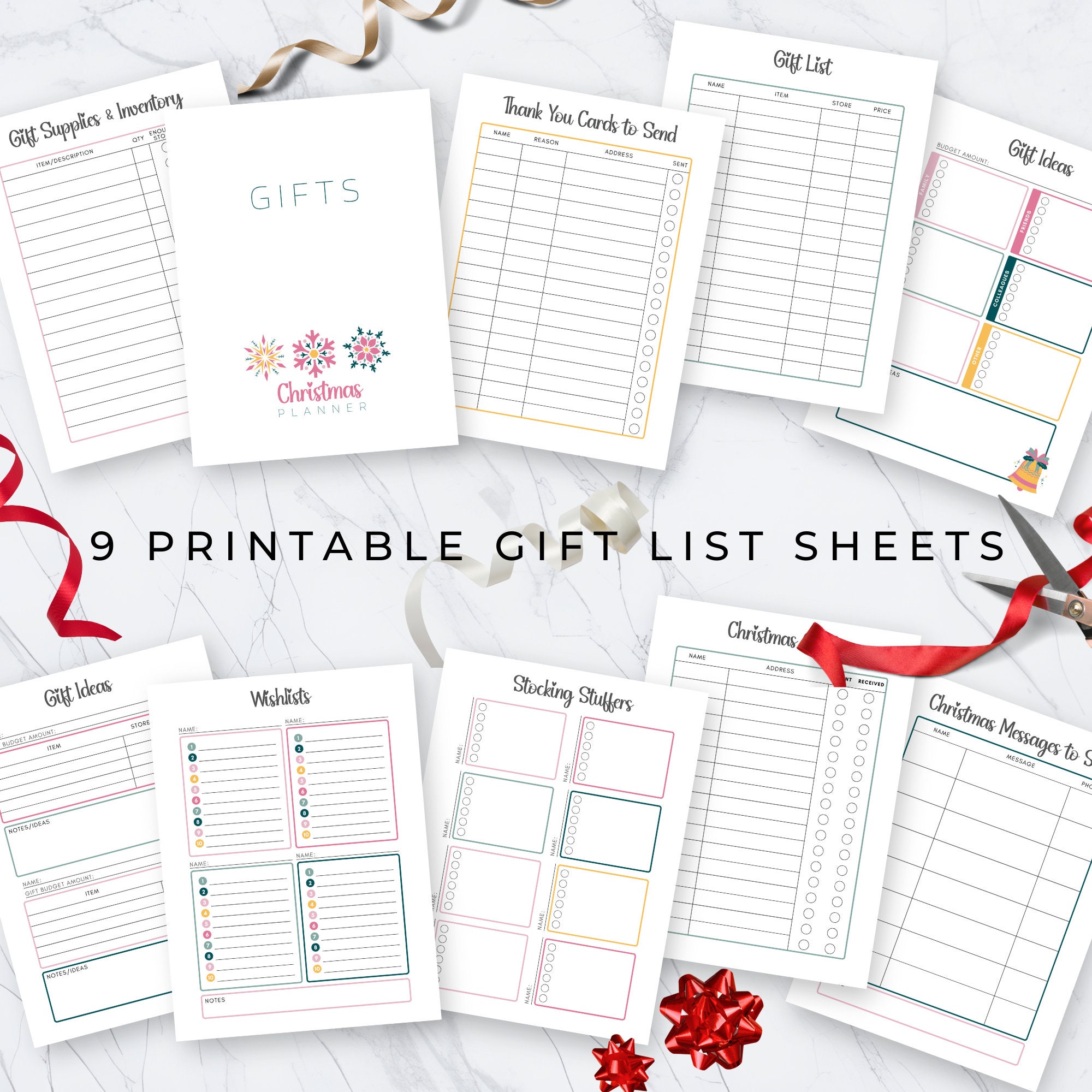 Printable Christmas Planner | Holiday Organizer | Gift List | Budget ...