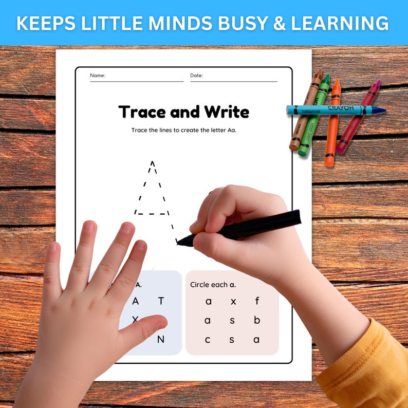 Pre K ABC Alphabet Tracing Worksheets, Printable Number Activities for ...