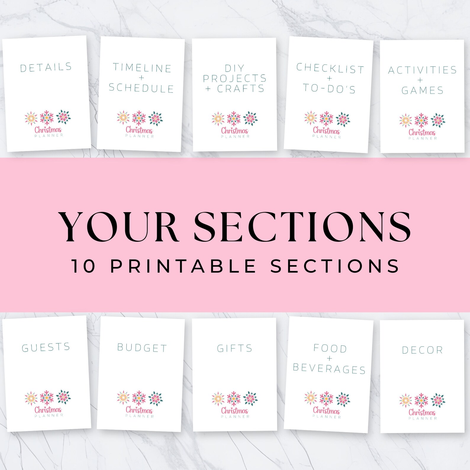 Printable Christmas Planner | Holiday Organizer | Gift List | Budget ...