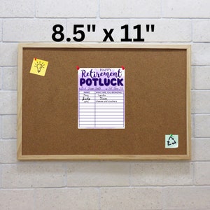 Downloadable Potluck Sign-up Sheet | Office Potluck | Retirement Party ...