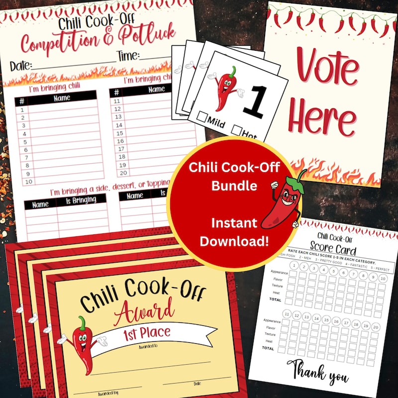 Chili Cook off Svg - Etsy