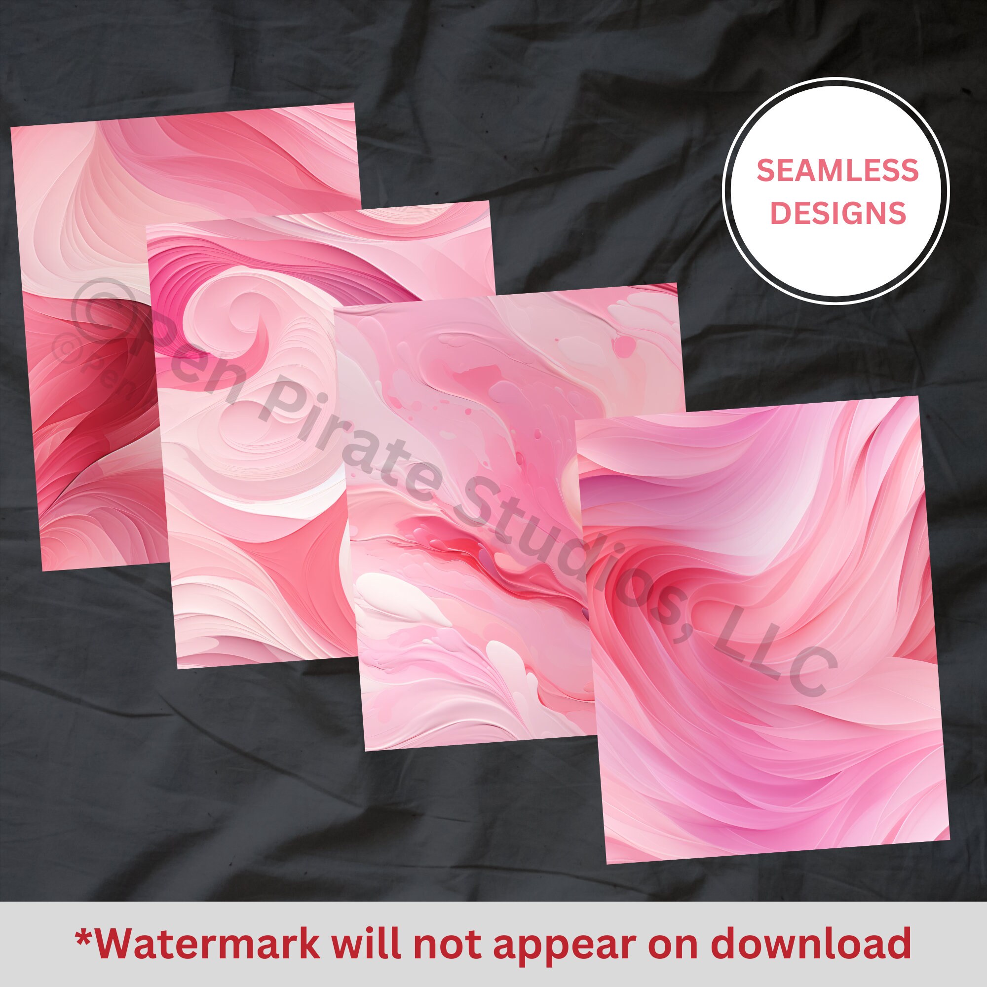 Spring Seamless Digital Paper, Shades of Pink Digital Paper, Abstract ...