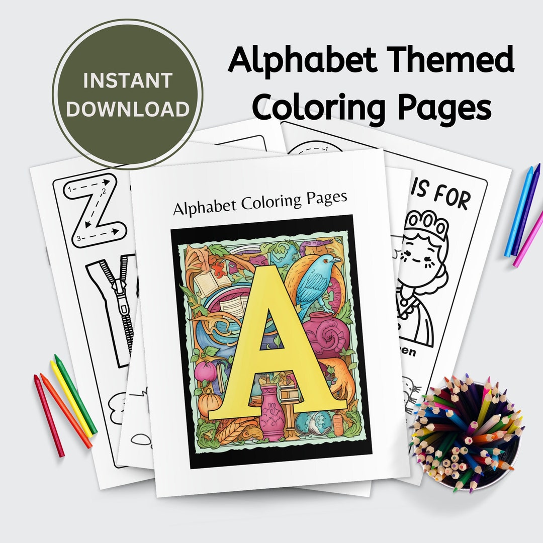 Downloadable Alphabet Coloring Book Pages | Children Coloring Book ...