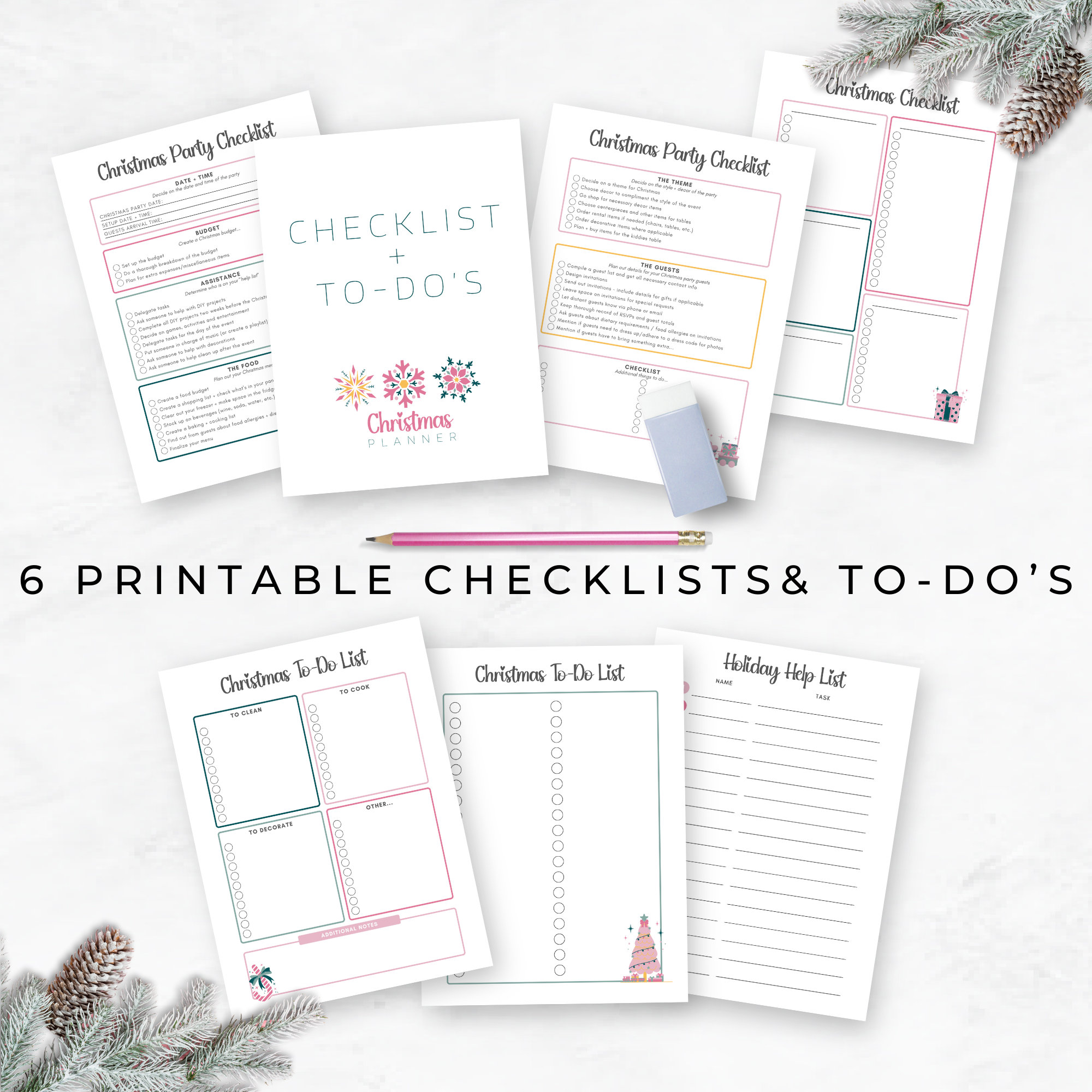 Printable Christmas Planner | Christmas Organizer | Christmas Gift List ...