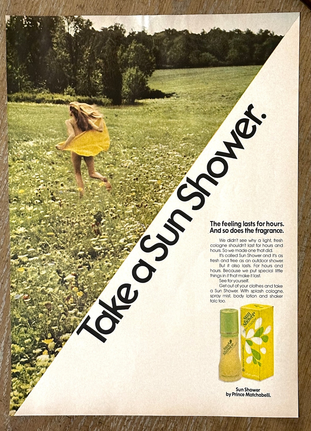 Vintage 1974 Original Sun Shower by Prince Matchabelli Print ...