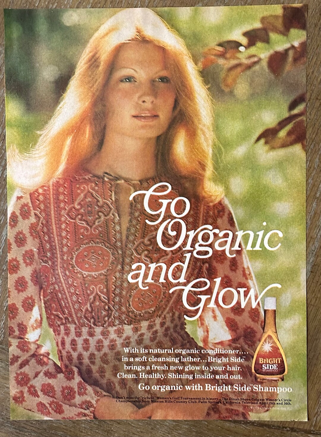 Vintage 1974 Original Bright Side Shampoo Print Advertisement - Etsy