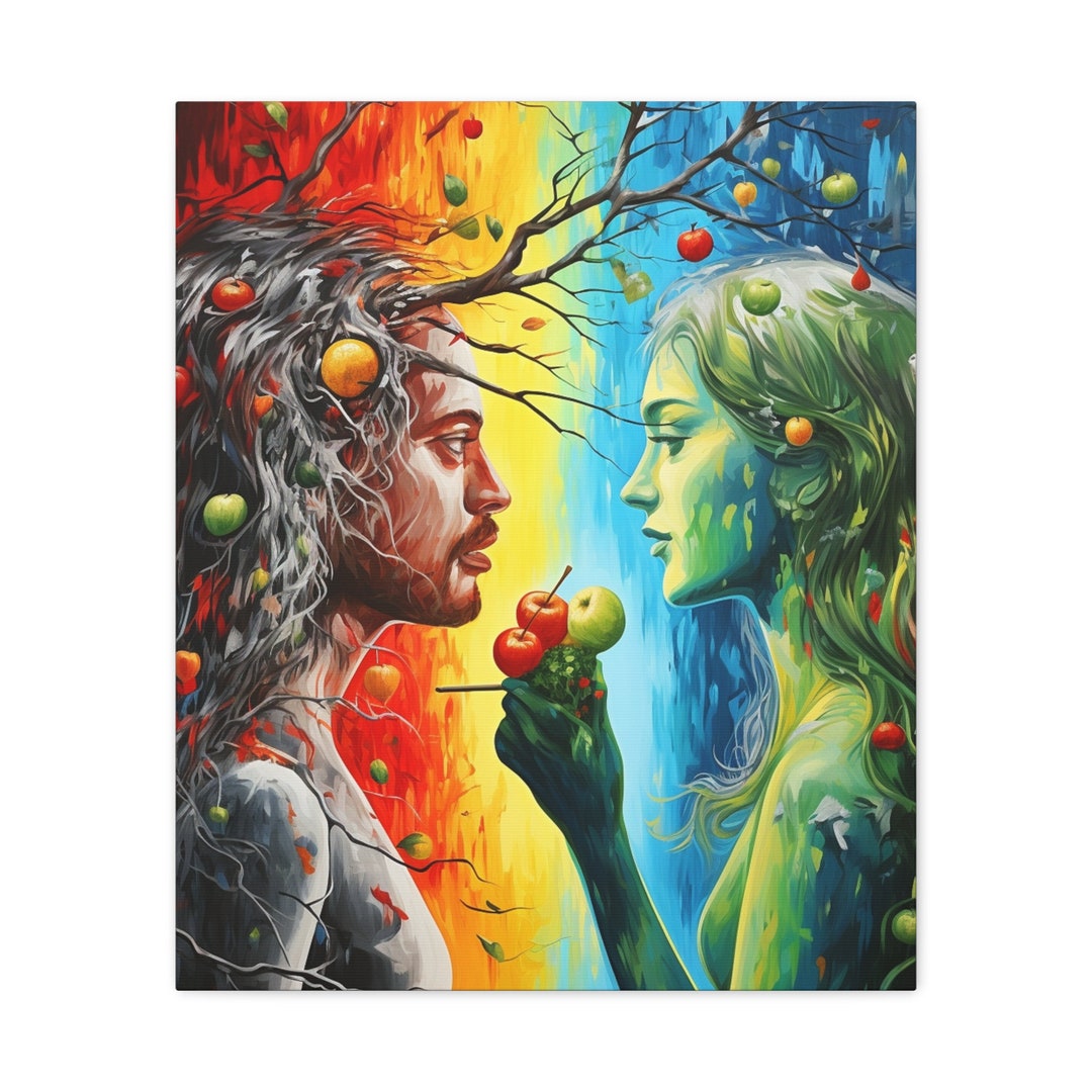 The Forbidden Fruit: Eve's Tempting Gesture - Etsy