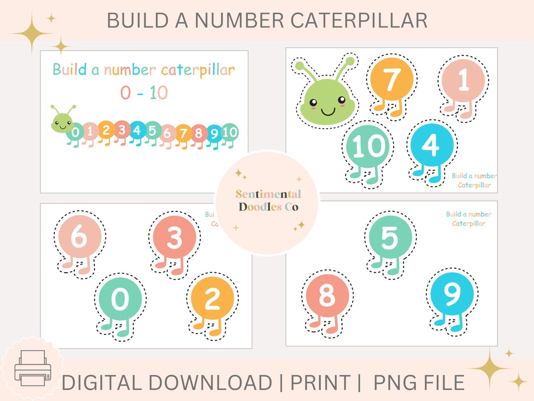 Build a Number Caterpillar, Numeracy Game, Home Schooling, Eyfs, Early ...