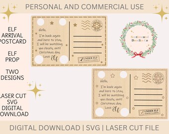 Elf Prop Kit Laser SVG, Keepsake, Christmas, Xmas, Holiday Laser Cut ...
