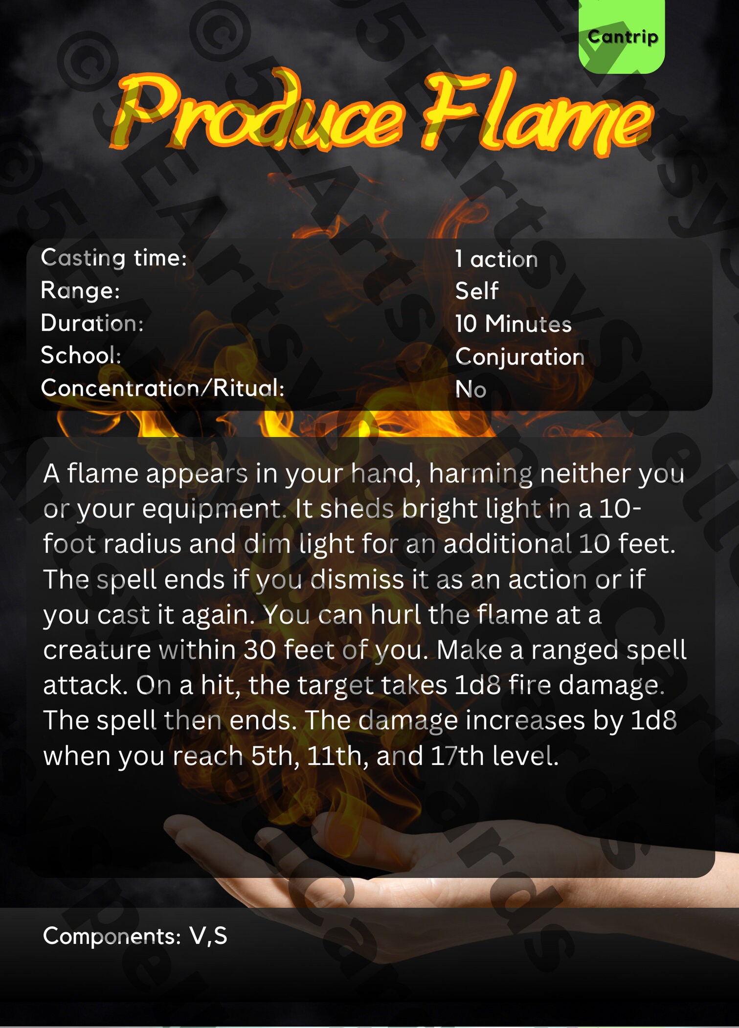 Druid 5E Compatible Artsy Cantrip & Level 1 Printable Spell Cards - Etsy