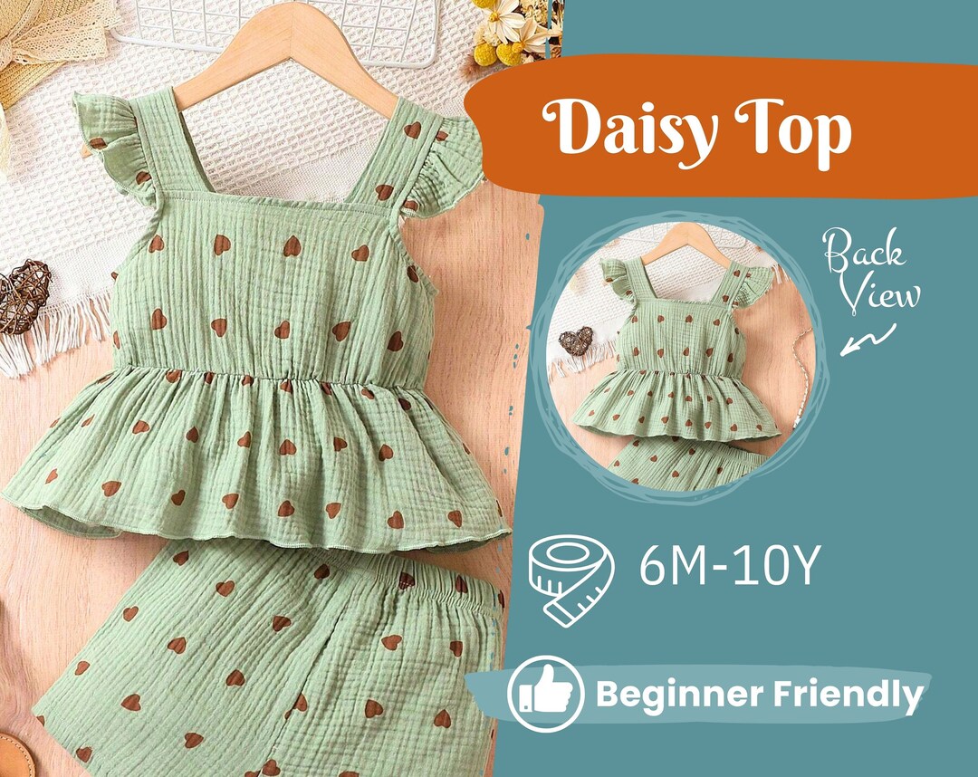 Top Sewing Pattern for Kids, Top Pattern, Sewing Pattern Toddlers ...