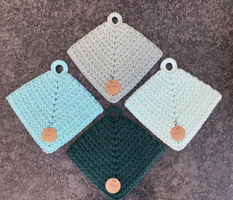Diamond Crochet Pot Holder - Etsy