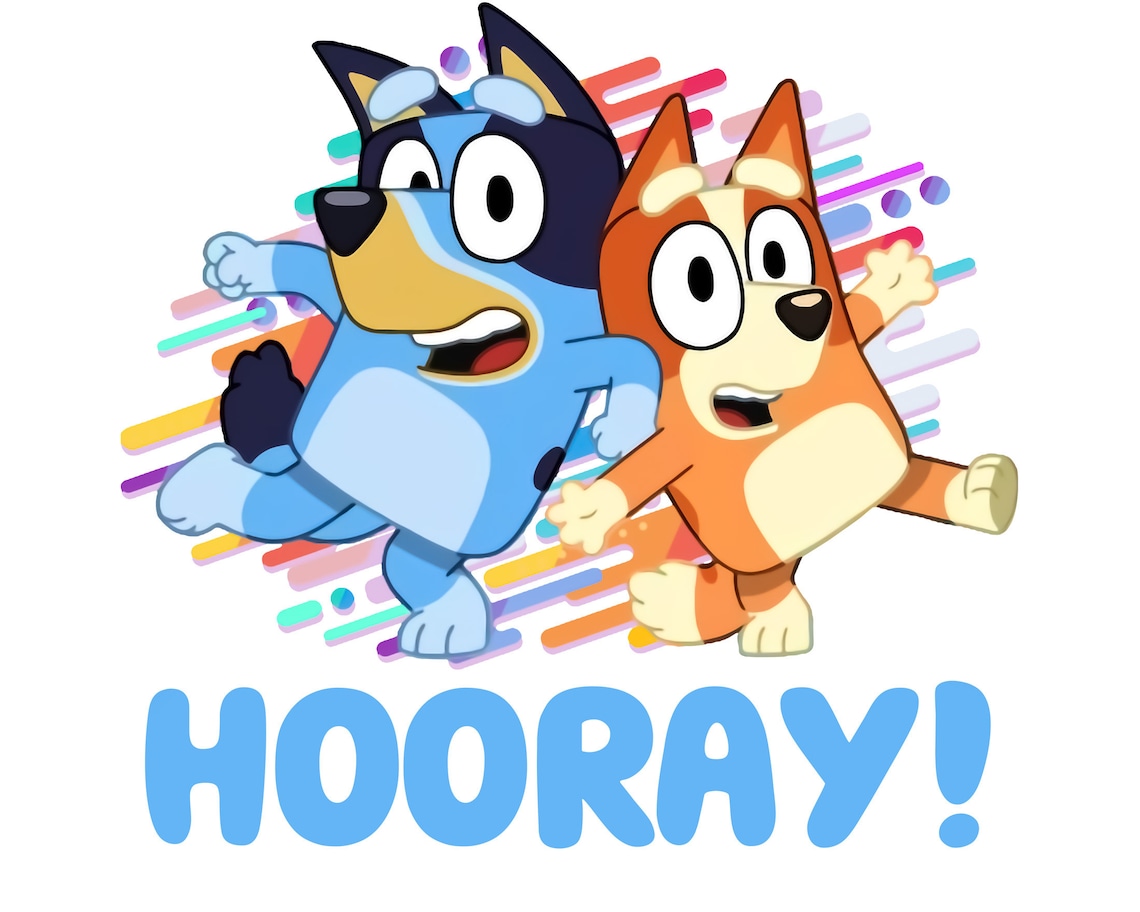 Bluey Hooray PNG, Bluey PNG, Bluey Family Png, Bluey Janet Rita Png ...