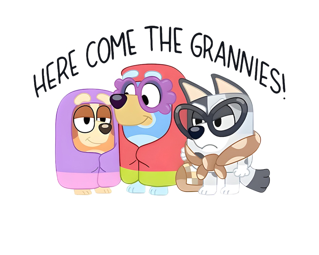 Bluey the Grannies PNG, Bluey PNG, Bluey Family Png, Bluey Janet Rita ...