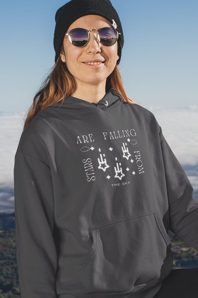 Hoodie "falling Stars From the Sky" City Modern Urban Fashion Street ...