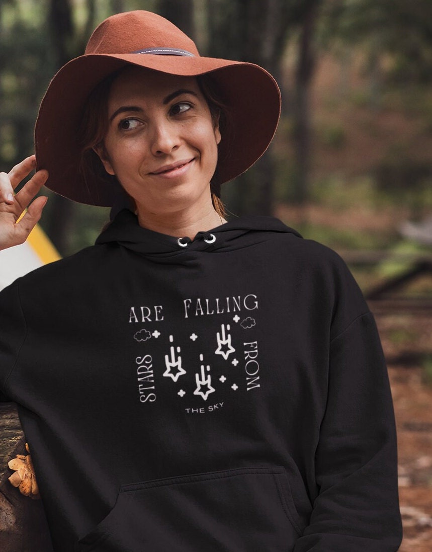 Hoodie "falling Stars From the Sky" City Modern Urban Fashion Street ...