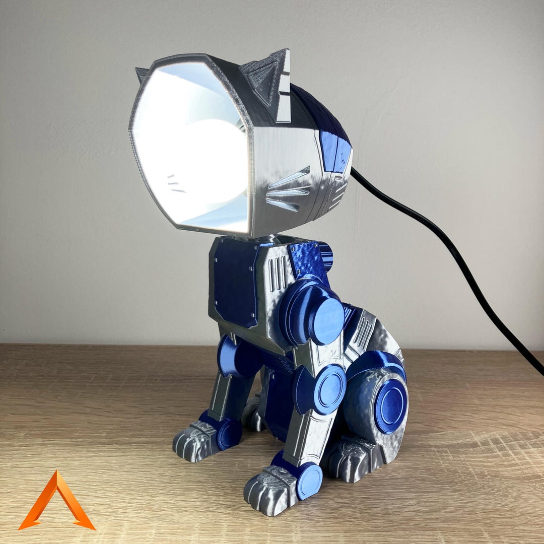 Robot Cat Table Lamp, 3D Printed LED Lamp - Etsy UK