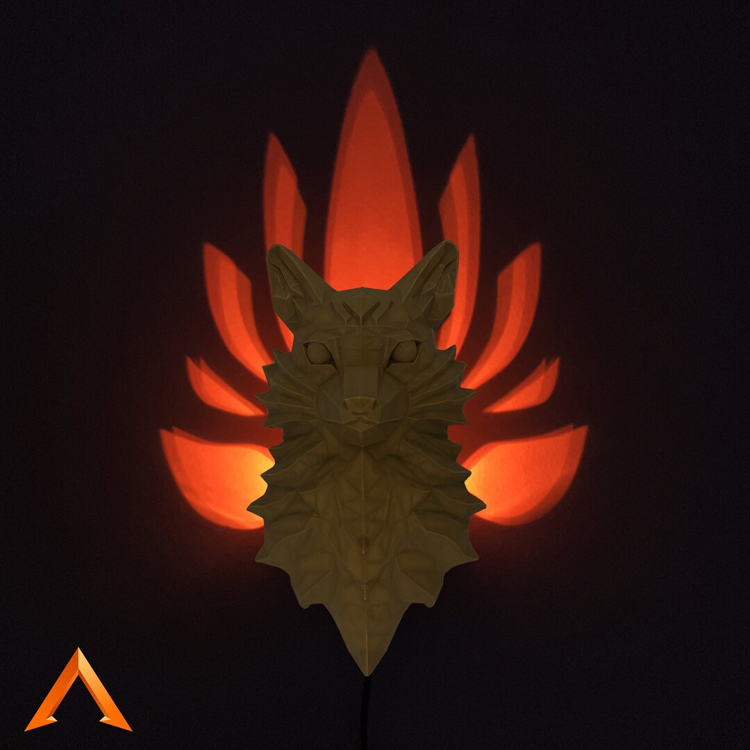 LED Fox Wall Light, 3D Printed Wall Decoration - Etsy UK