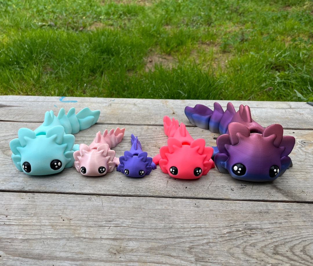 Cute Axolotl Tadpole Fidget Toy, Best Selling Kids Toy, 3D Printed ...