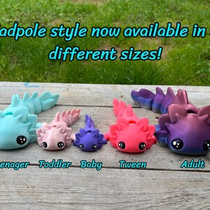 Cute Axolotl Tadpole Fidget Toy, Best Selling Kids Toy, 3D Printed ...