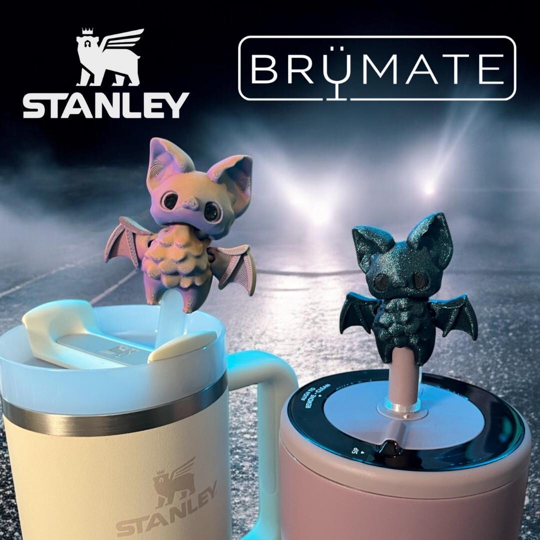 Adorable Bat Pixie Straw Topper for Stanley & Brumate, Fits 10mm ...