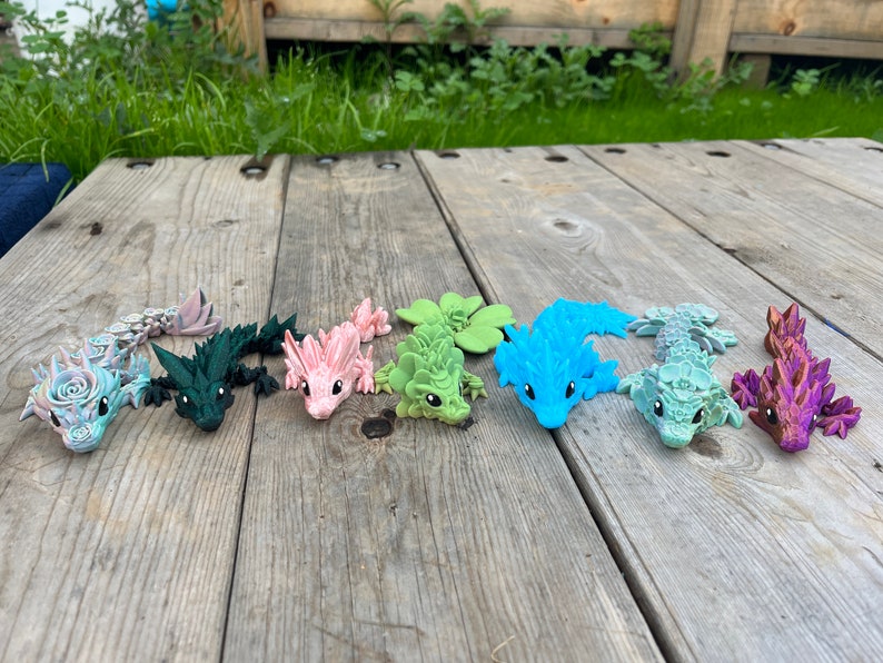 3D Printed Dragon Egg With Choice of Articulating Dragon Baby, Fidget Toy, Desk Decoration, ADHD ...