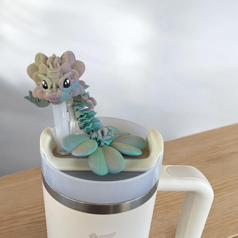 Stunning Clover Dragon Straw Topper for Stanley Cup, Fits 20oz, 30oz ...