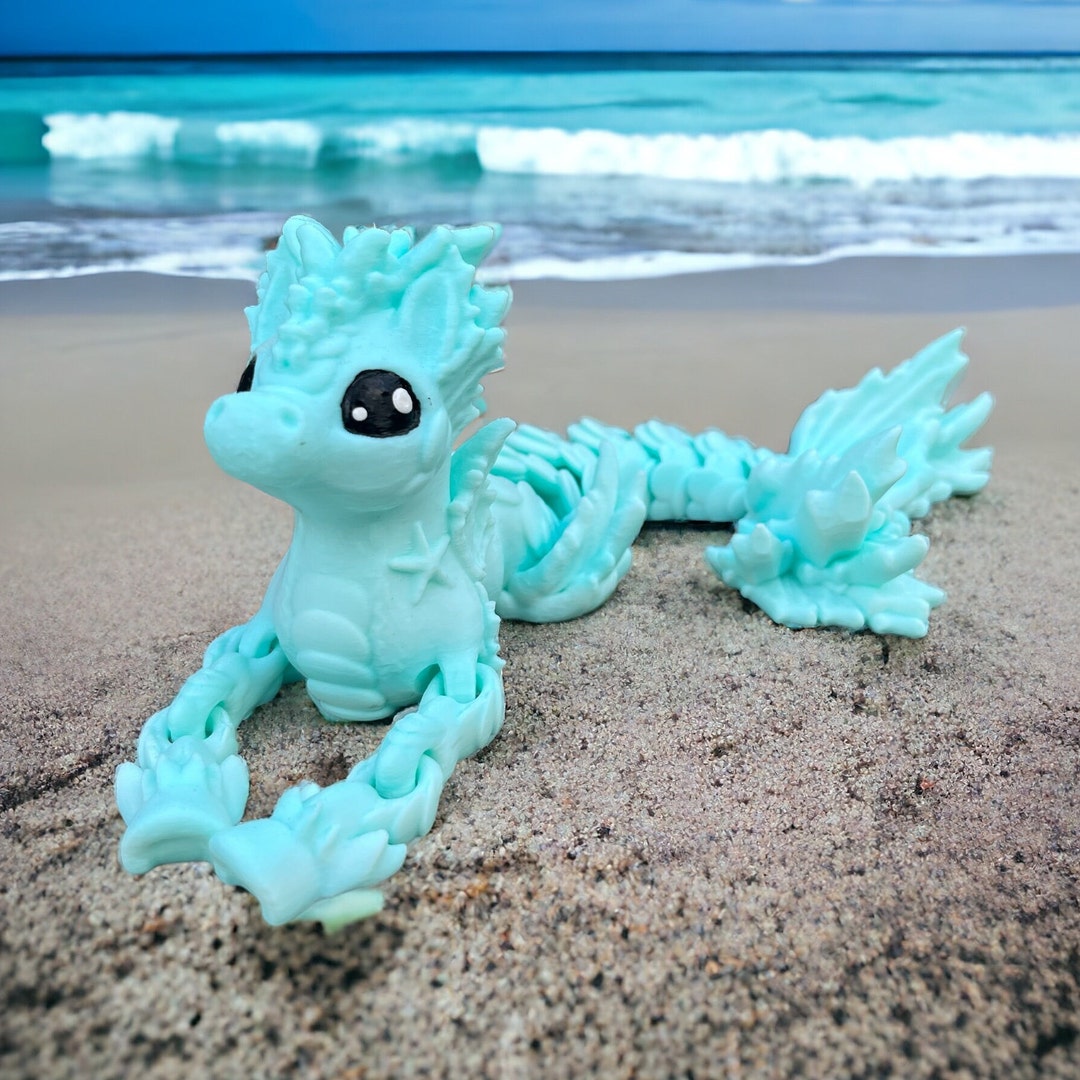 Beautiful Mermaid Sea Horse, 3D Printed Articulating Fidget Toy ...