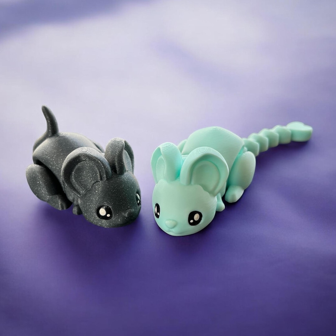 Cute Flexi Mouse Fidget Toy, 3D Printed Articulating Fidget Toy ...