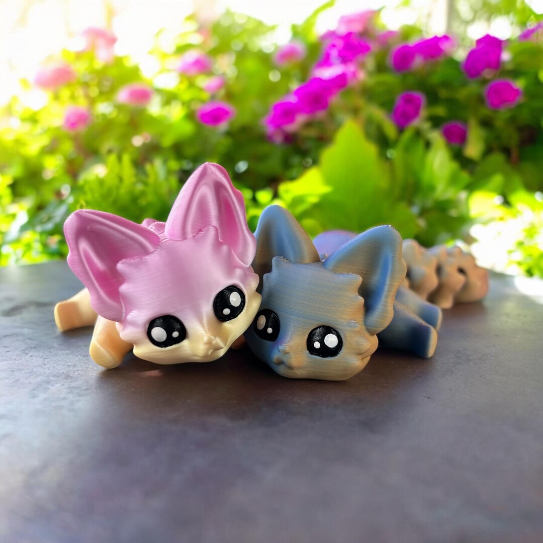 Cute Flexi Fox Fidget Toy, 3D Printed Articulating Fidget Toy, Fox ...