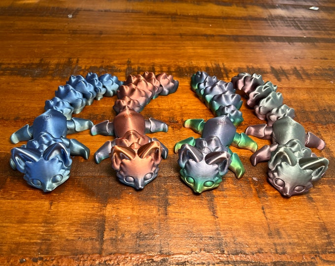 3D Printed Surprise Oops Flexi Fox, ADHD Aid, Fidget Toy, Desk Toy - Etsy