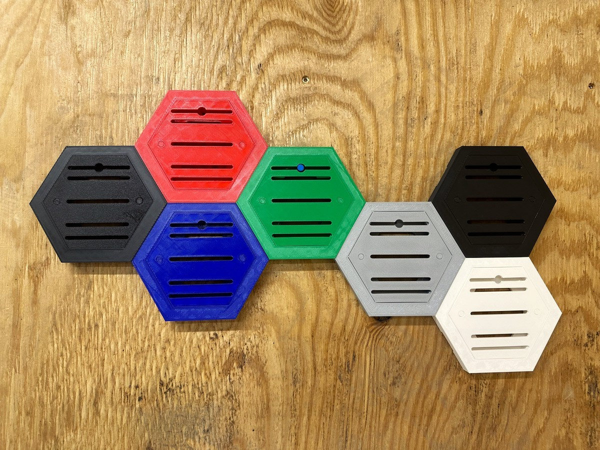 3D Printed Modular Hexagon Race Medal Holders, 3D Print Honeycomb ...