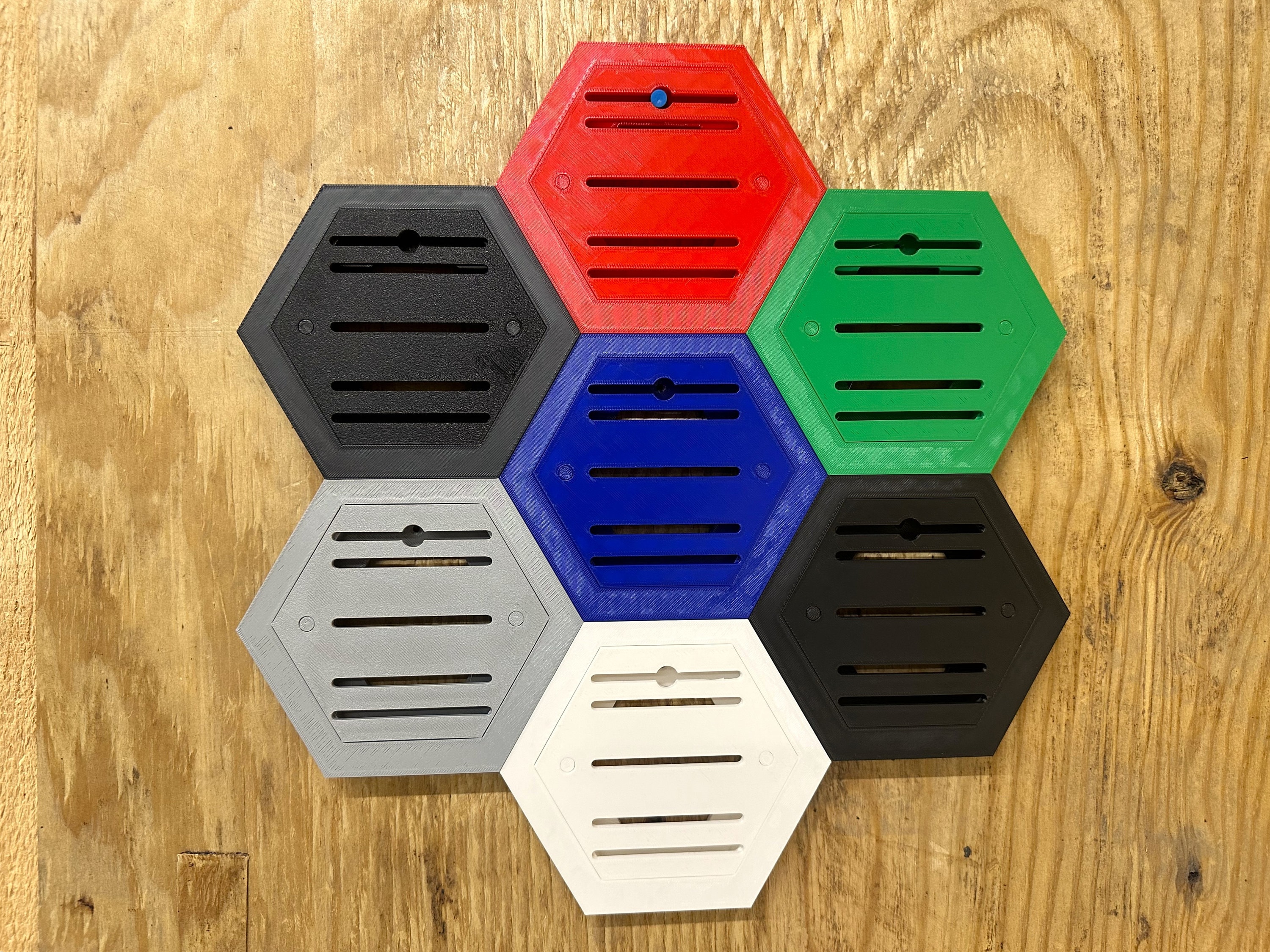 3D Printed Modular Hexagon Race Medal Holders, 3D Print Honeycomb ...