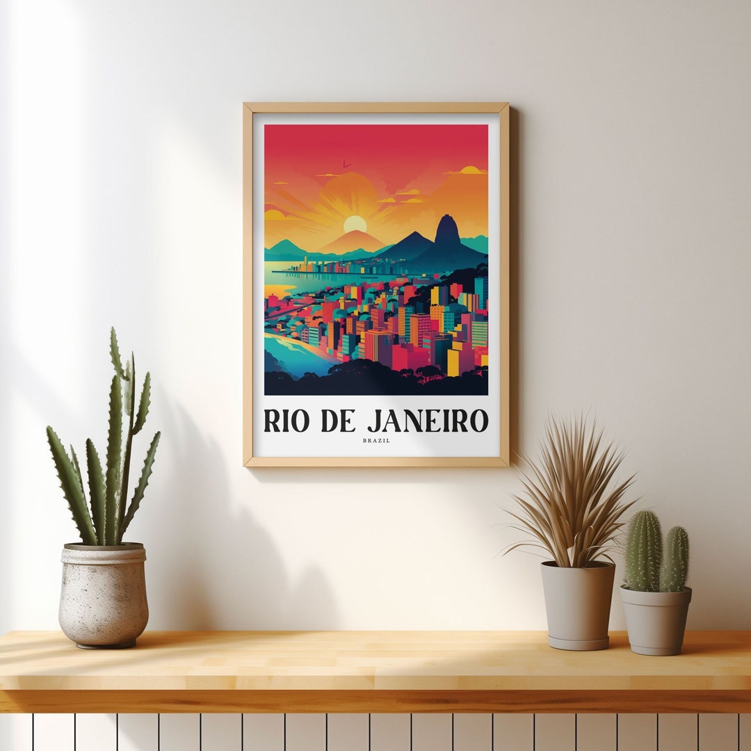 Rio De Janeiro - Brazil - Colourful Digital Poster / Print. Download ...