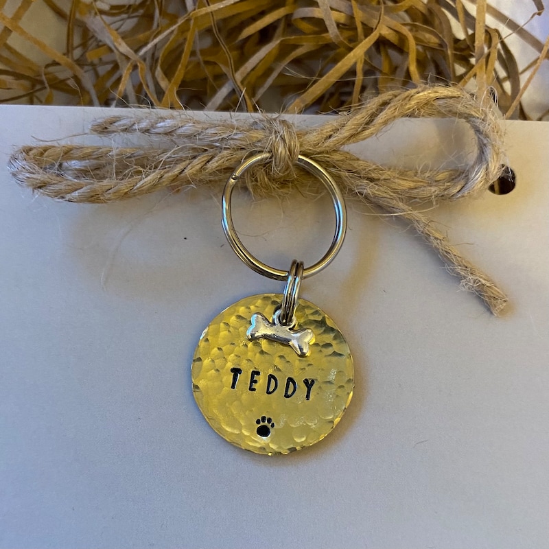 Stamped Pet Tag - Etsy