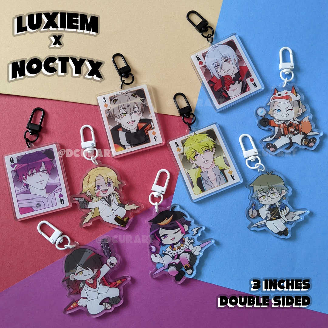 Nijien Luxiem Noctyx Dbl Sided Vtuber Charms - Etsy