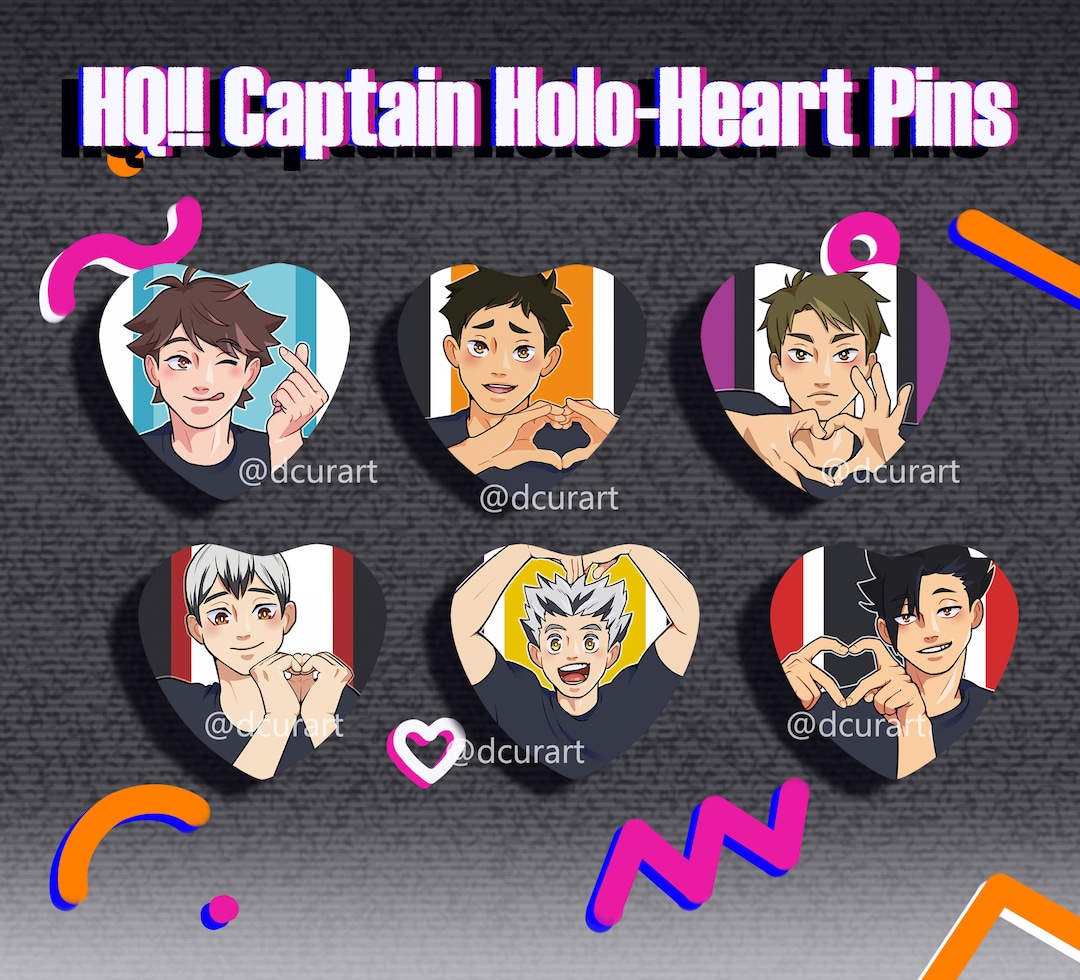 HQ!! | Holo Heart Buttons - Etsy