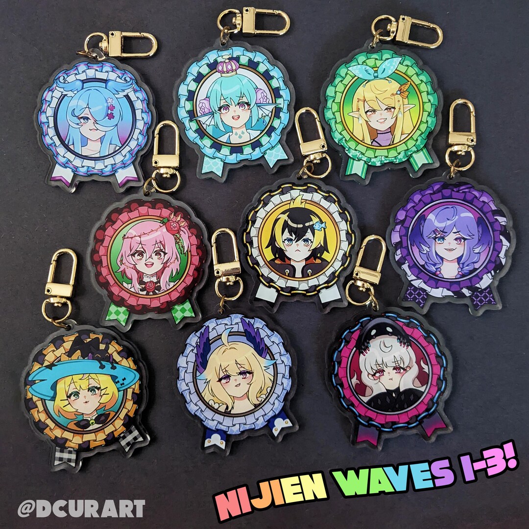 Nijien Lazulight Obsydia Ethyria Dbl Sided Vtuber Charms - Etsy