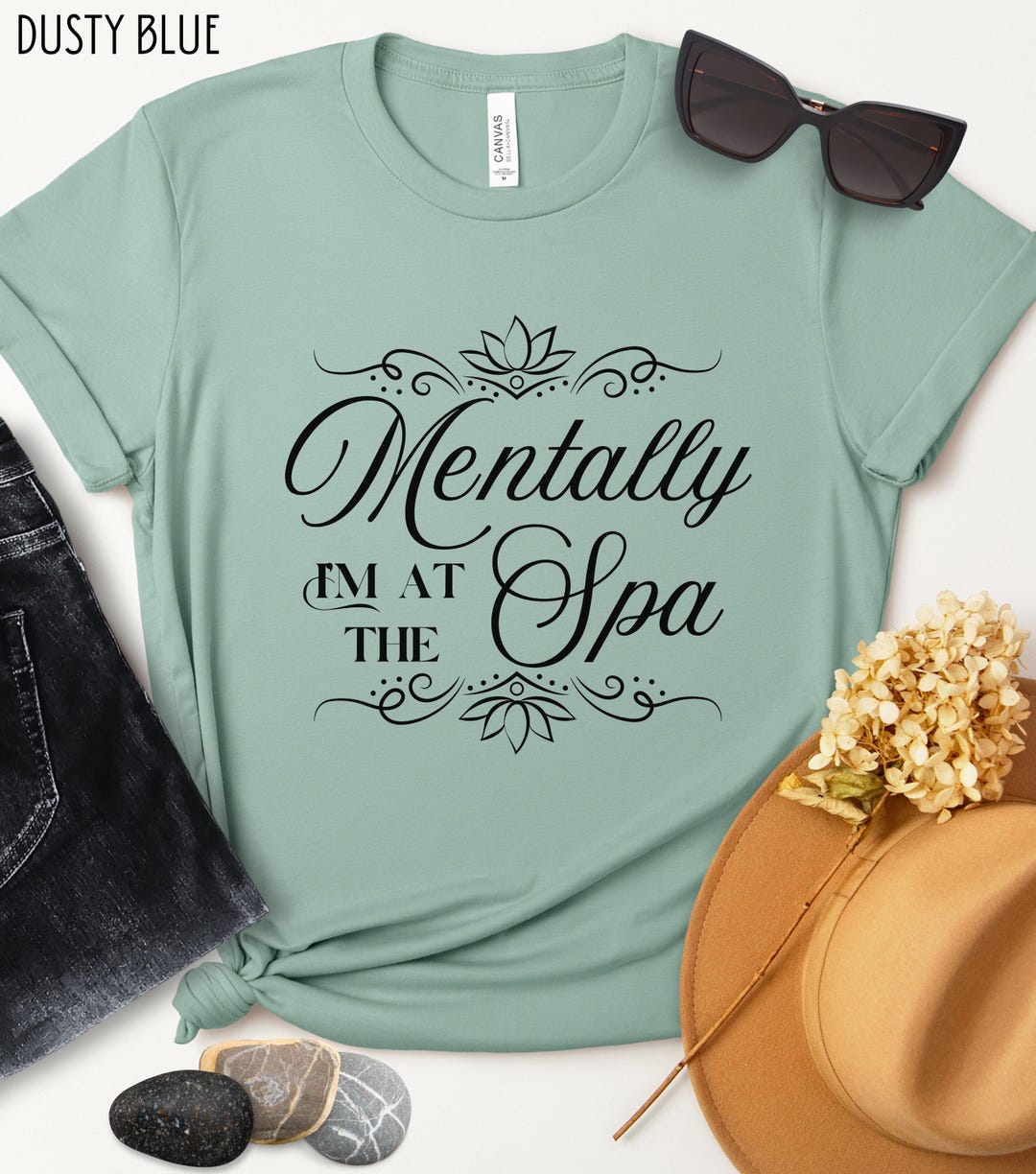 Spa Day Tshirt, Mentally I'm at the Spa Shirt, Zen Lotus Flower Yoga ...