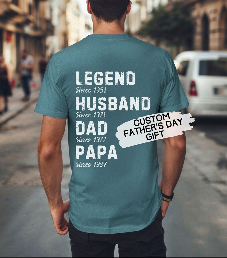 Custom Father's Day Shirt, Legend Dad Shirt, Personalized Dad Gift ...