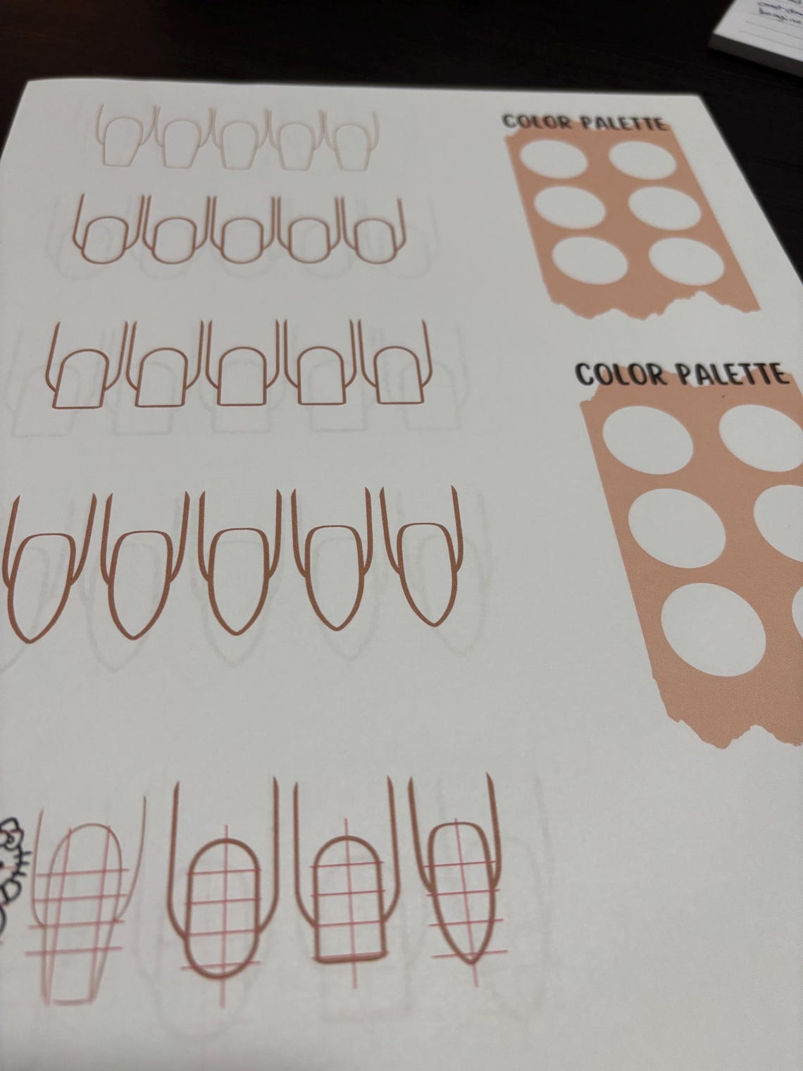 Bundle Printable Nail Art Guide | Nail Art Practice Sheet | Nail Art ...