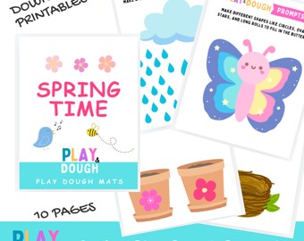 Construction Play Dough Mats With Sensory Play Dough Prompts, Toddler ...