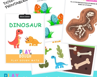 Construction Play Dough Mats With Sensory Play Dough Prompts, Toddler ...