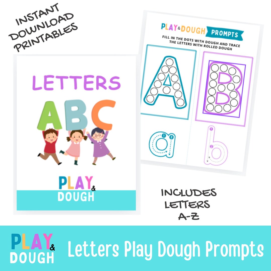 Alphabet Letters Play Dough Activity Mats With Sensory Play Dough ...