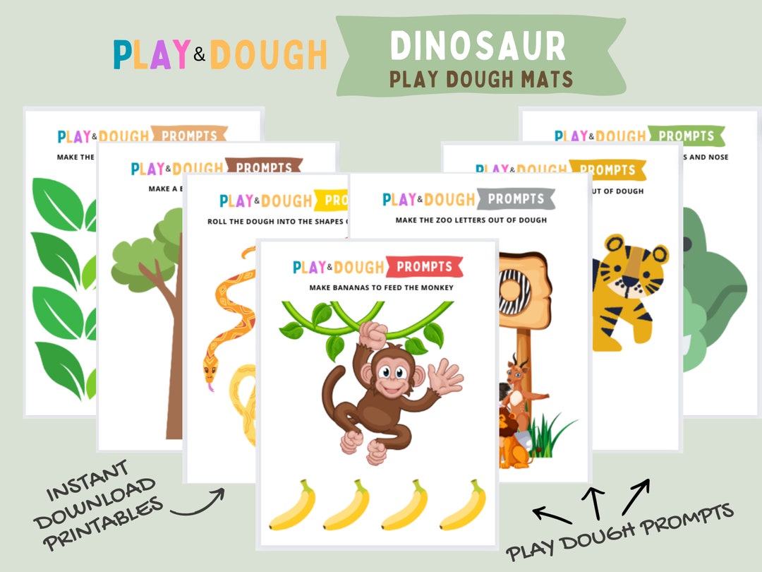 Zoo Play Dough Mats With Play Dough Prompts, Toddler Preschool Play ...