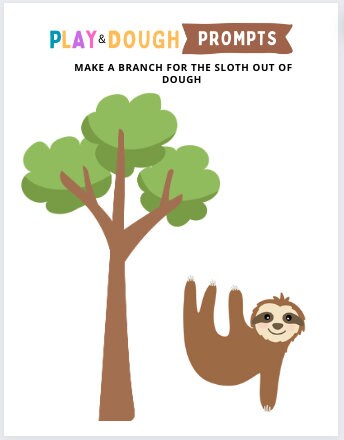 Zoo Play Dough Mats With Sensory Play Dough Prompts, Toddler Preschool ...