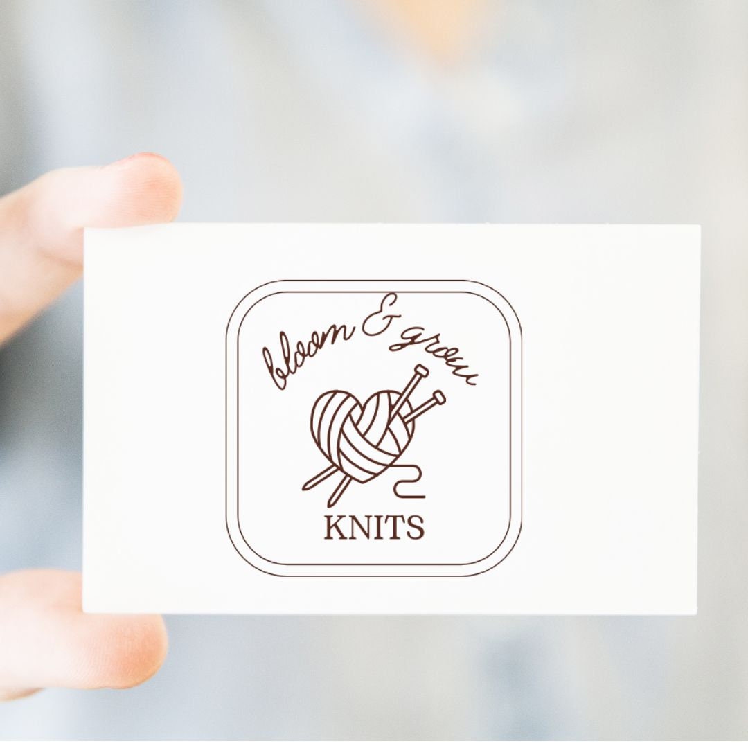 Yarn Knitting Logo | Premade Logo | Boho Logo | Line Art Logo | Logo ...